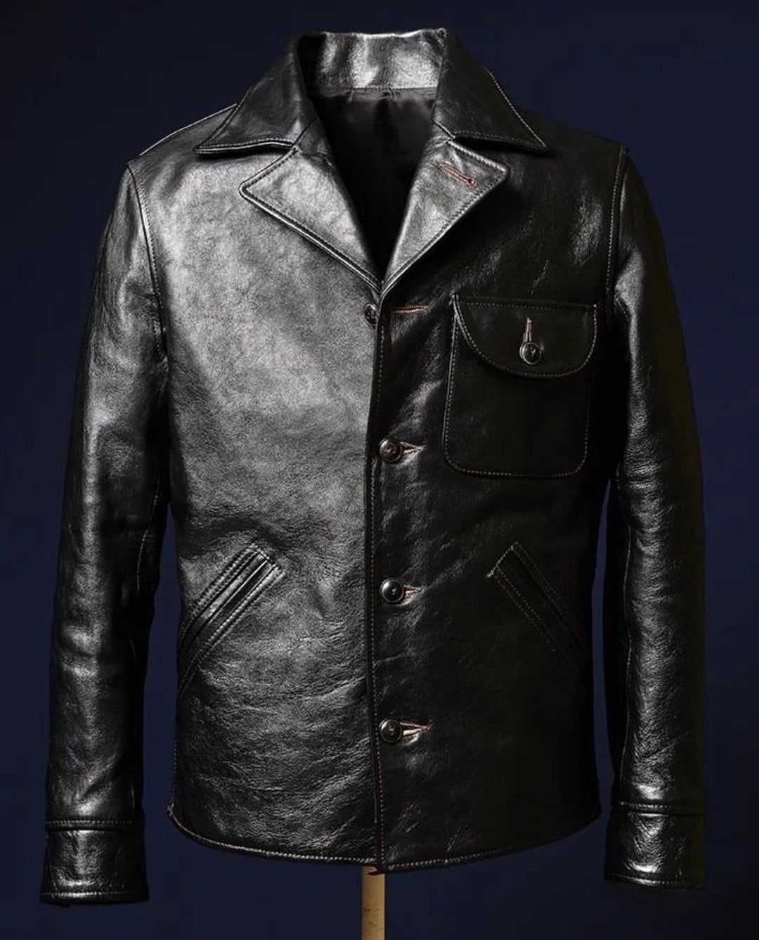 Horsehide Leather Jacket Casual Coat Style Horse Leather - Etsy