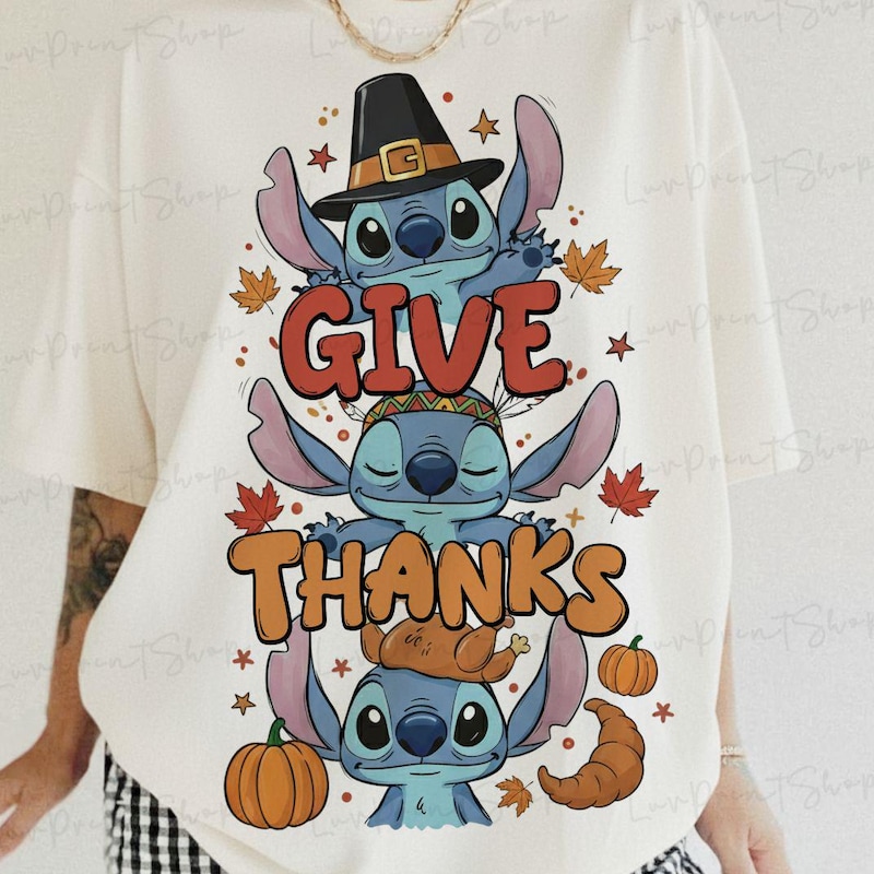 Stitch Thanksgiving Svg - Etsy