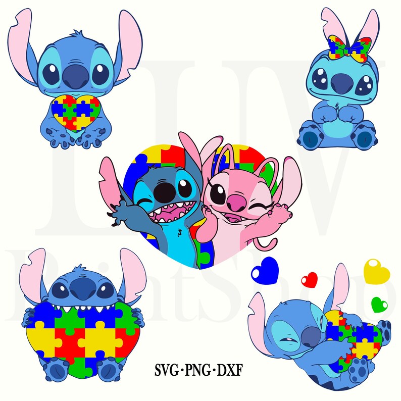 Stitch Autism Awareness Svg Bundle, Lilo and Stich Autism Svg , Autism ...