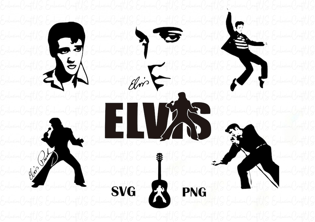 Elvis Presley SVG Bundle Cut File for Cricut the King of Rock N Roll ...