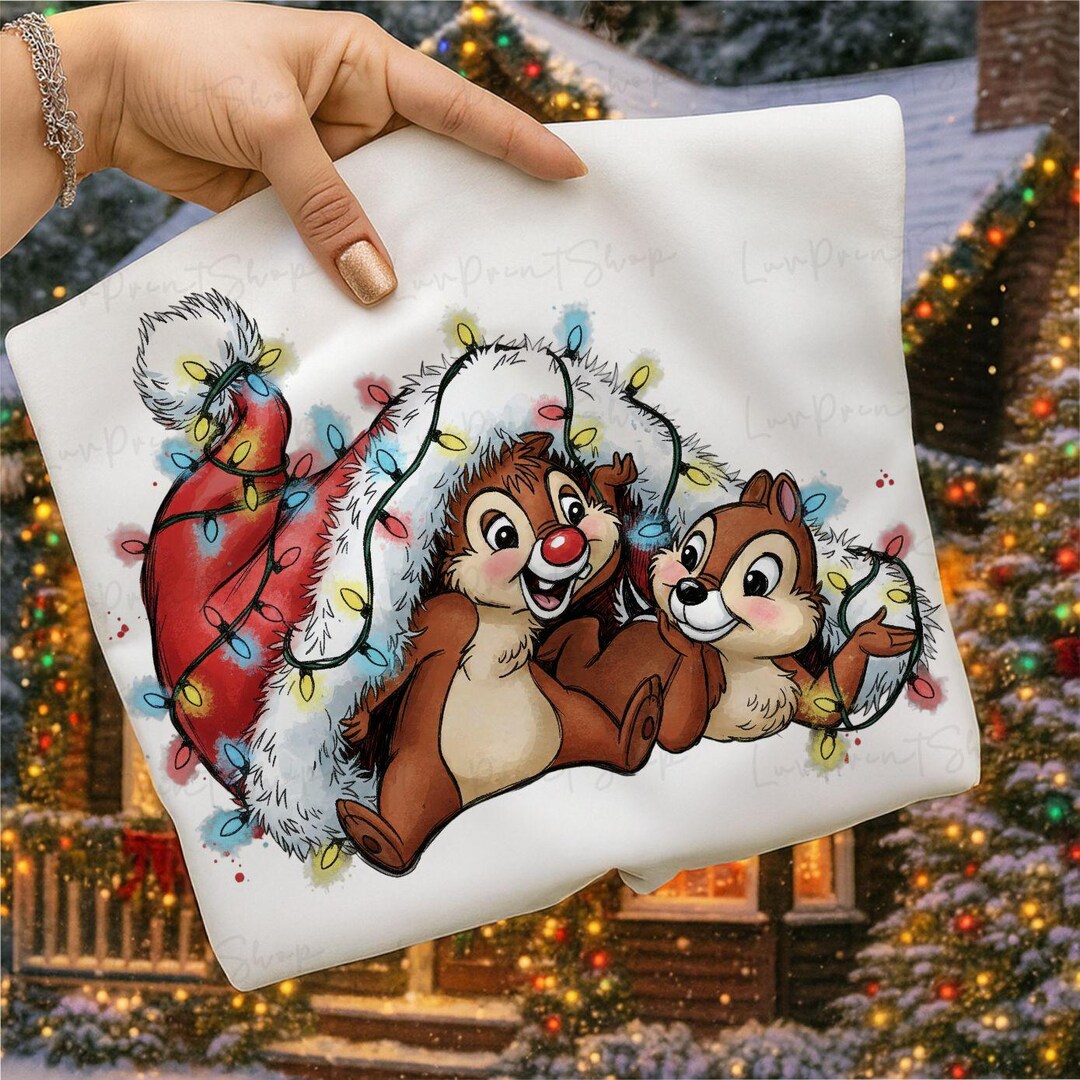 Trendy Double Trouble Christmas Png, Funny Chipmunk Couple Cartoon Png ...