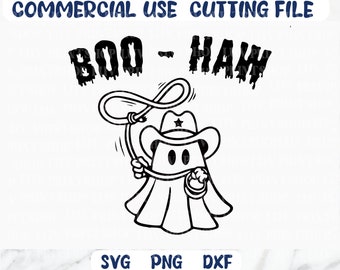 Boo Haw SVG PNG EPS, Cowboy Ghost Svg, Halloween Svg, Funny Halloween ...