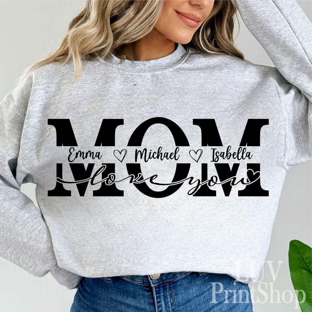 Custom Mom SVG, Personalized Mother's Day Gift Svg,mom Split Name Frame ...