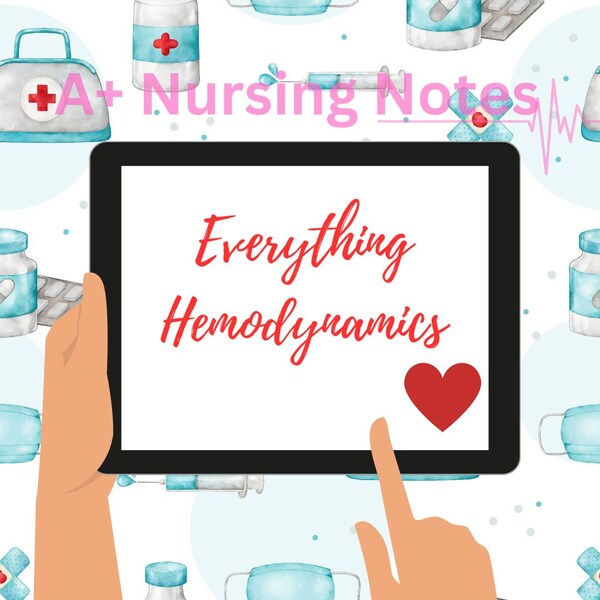 Hemodynamics Nurses Notes - Etsy