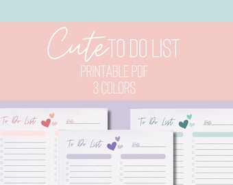 Pink to Do List, Task List, Daily Task List, Simple Check List, Cute ...