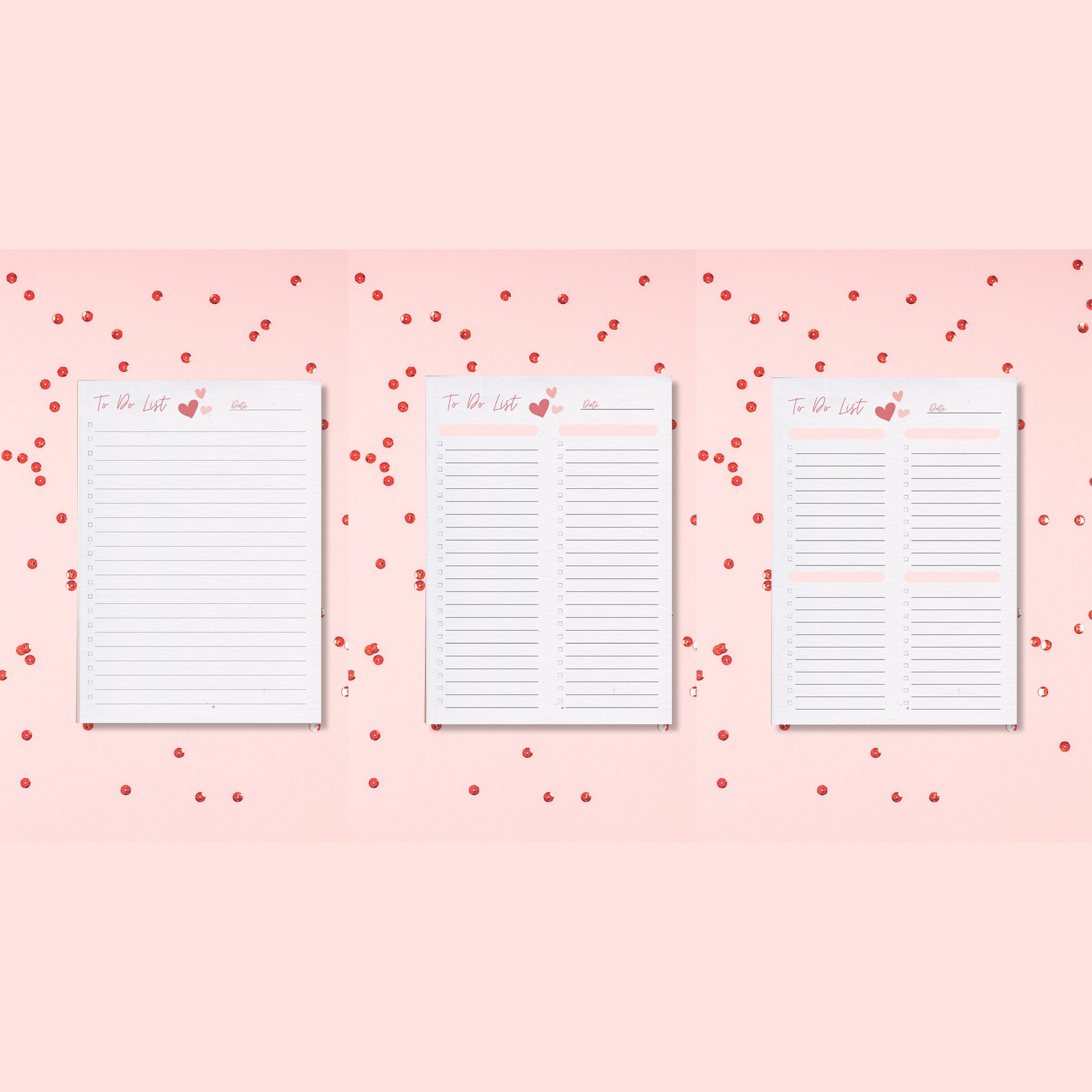 Pink to Do List, Task List, Daily Task List, Simple Check List, Cute ...