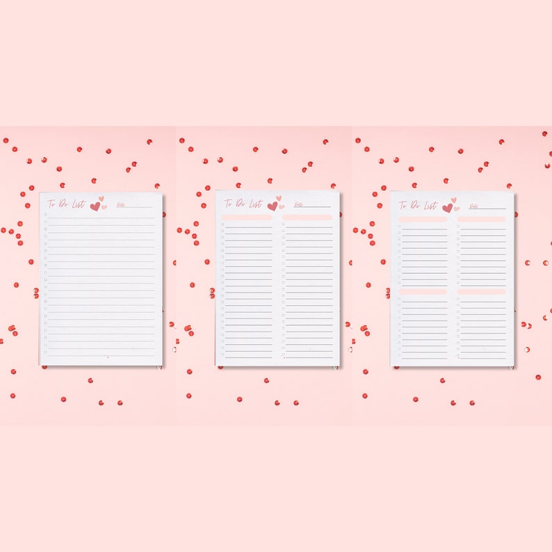 Pink to Do List, Task List, Daily Task List, Simple Check List, Cute ...