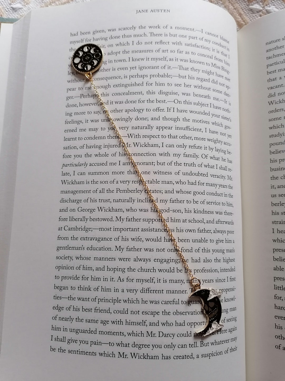 Moon Phase Bookmark - Crescent Moon Shape for Night-time Reading ...