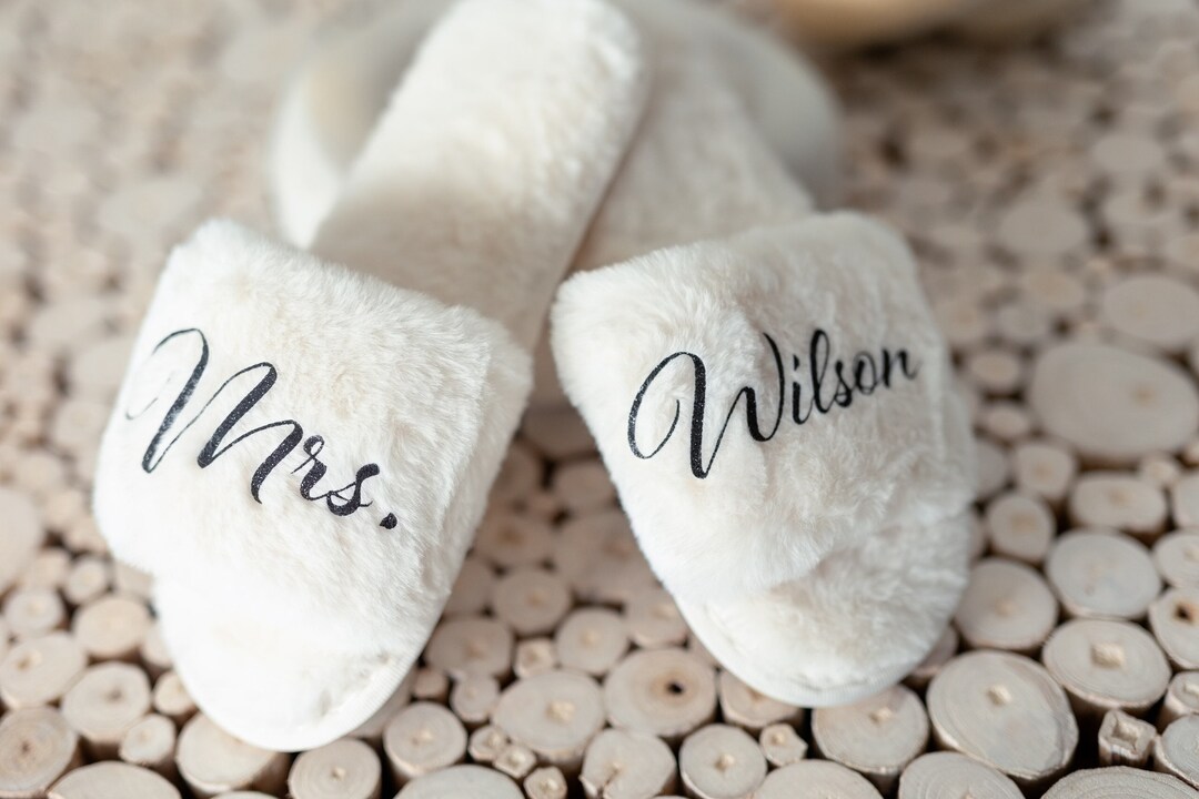 Bridesmaid Slippers Bridal Slippers Slippers for Bride Personalized ...