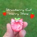 Strawberry Cat ~ Worry Stone ~ Clay Charms ~ Handmade - Etsy
