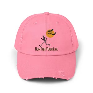 Run for Your Life, Halloween Running, Run Distressed Hat, Running Hat ...