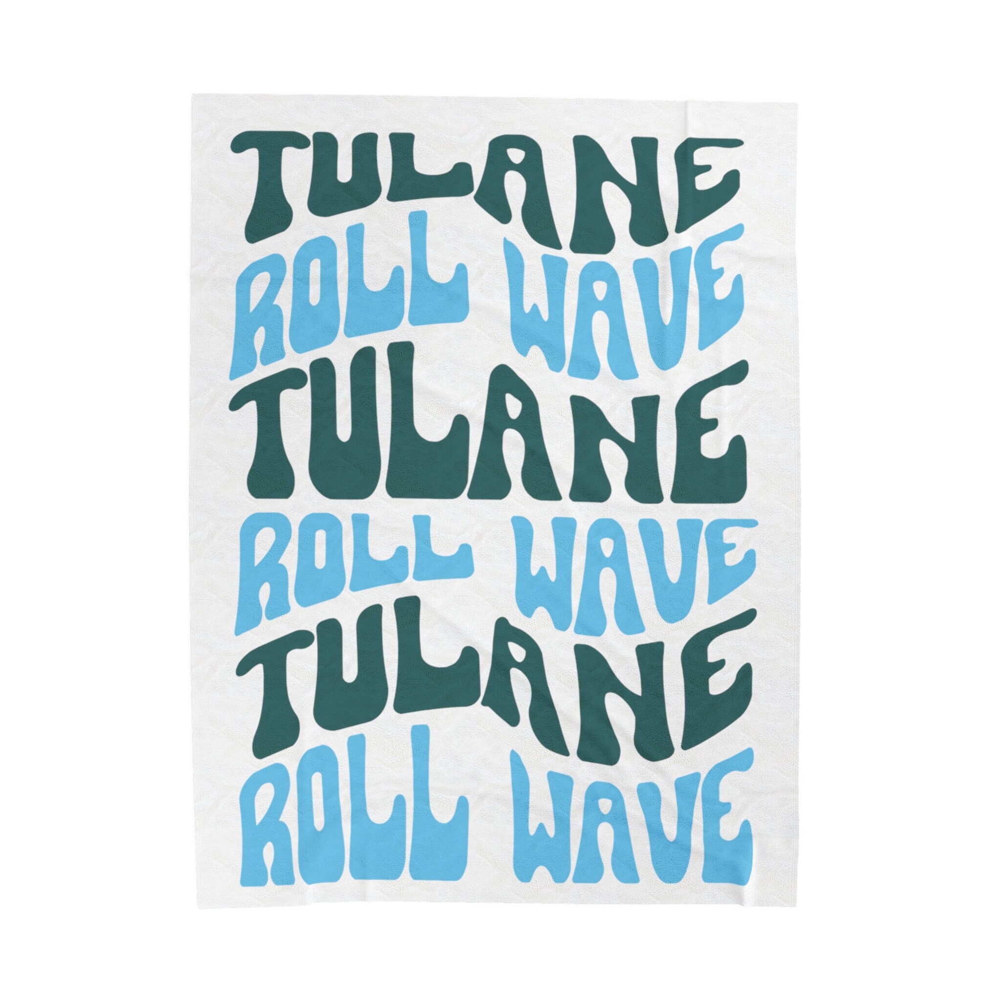 Tulane Roll Wave Blanket, Soft Tulane University Blanket, Green Wave ...