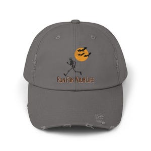 Run for Your Life, Halloween Running, Run Distressed Hat, Running Hat ...