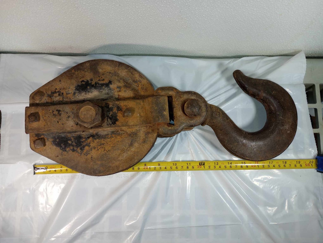 Antique Industrial Farm Hook and Pulley - Etsy