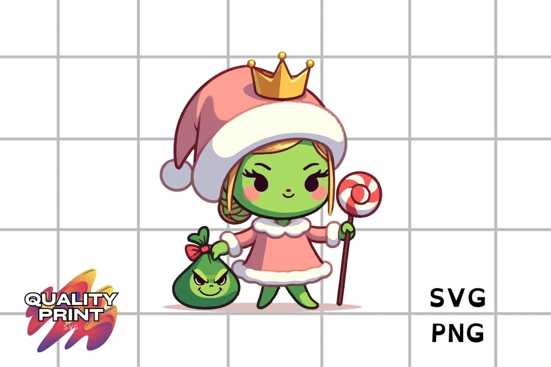 Christmas Cute Grinch Queen SVG I Grinch Face SVG I Grinch PNG - Etsy