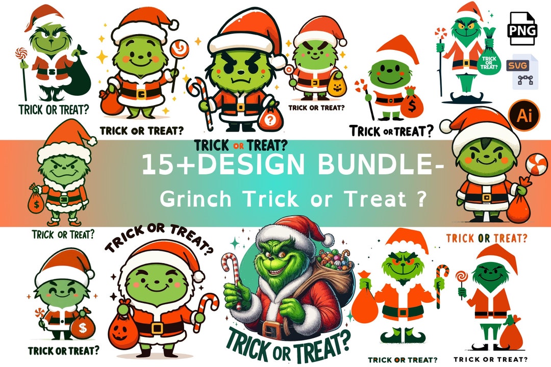 Grinch Loves Halloween SVG Bundle I Grinch Face SVG I Grinch PNG - Etsy