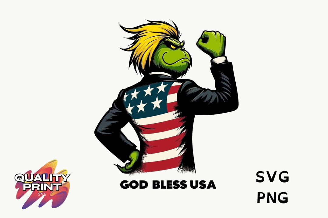 Grinch Donald Trump god Bless Usa SVG I Grinch PNG I Trump 2024 Svg - Etsy