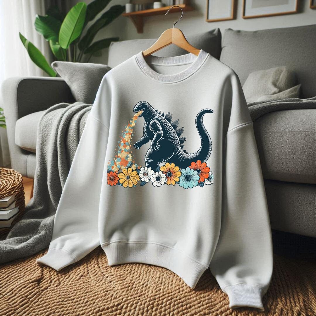 Colorful Flowers Godzilla SVG I Halloween Godzilla PNG - Etsy