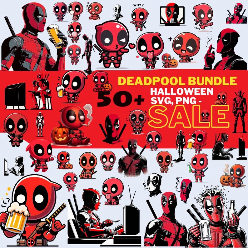 Deadpool Drinking Beer SVG I Deadpool Vector I Deadpool Halloween - Etsy