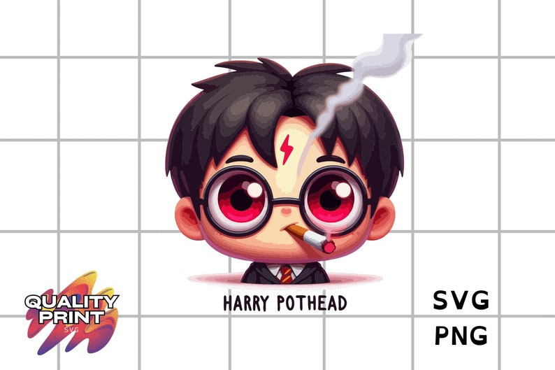 Harry Pothead SVG I Potter PNG I Wizard SVG - Etsy