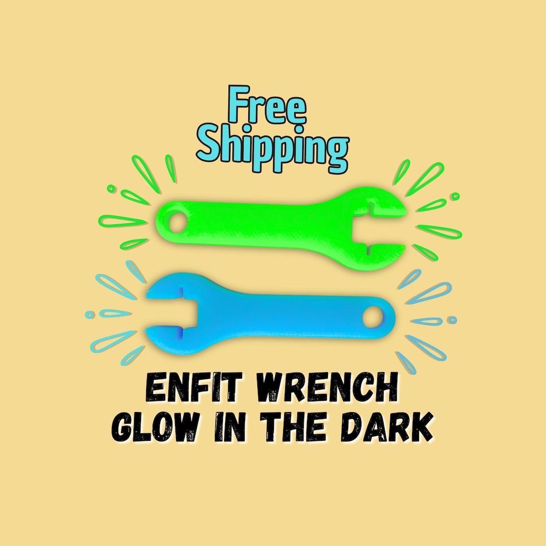 Glow in the Dark Enfit Feeding Tube Wrench Tool - Easy Grip, Pack of 2 ...