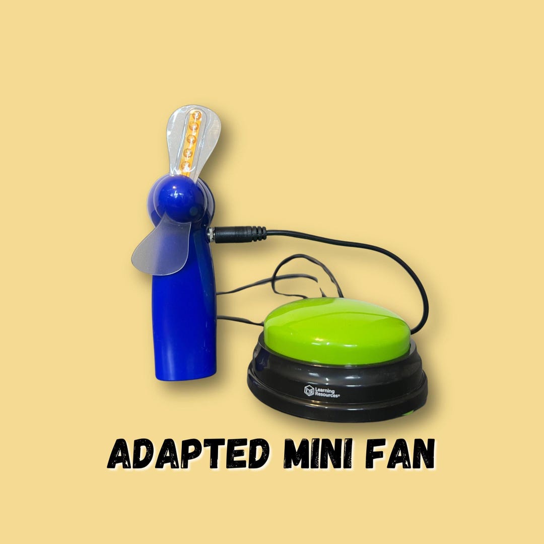 Adapted LED Mini Fan for Special Needs: Switch Button Compatible - Etsy