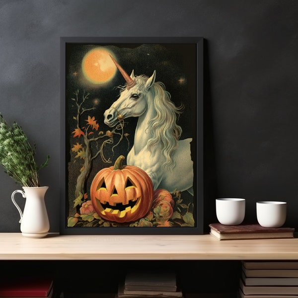 Vintage Unicorn Poster - Etsy