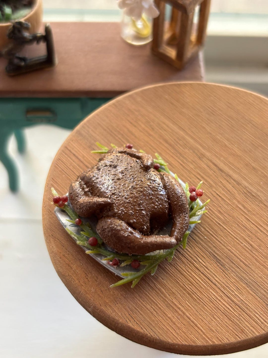 1:12 Scale Miniature Roast Turkey, Mini Christmas Dinner, Miniature ...