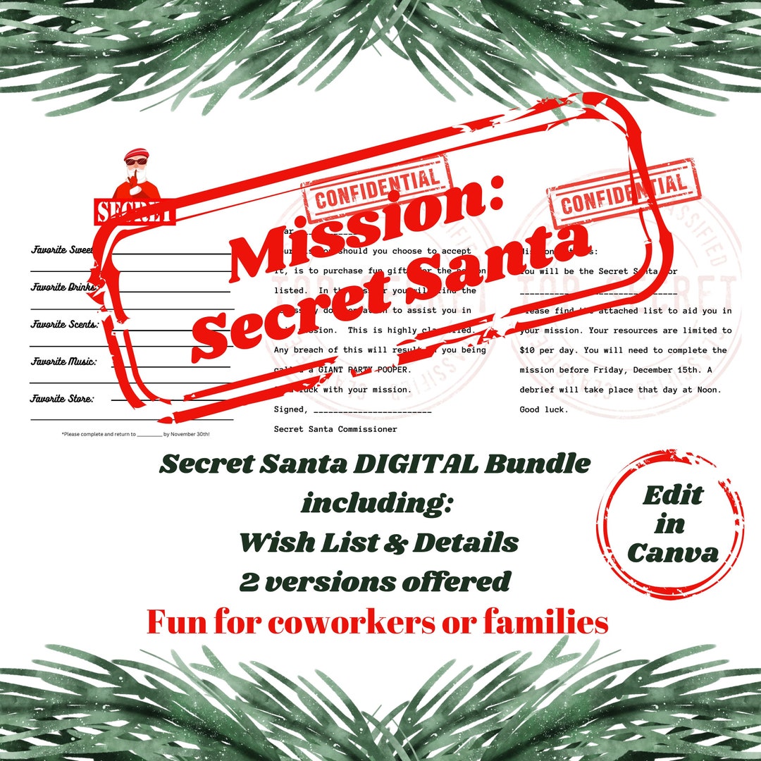 Secret Santa | Secret Santa List | Secret Santa Game | Gift Exchange ...