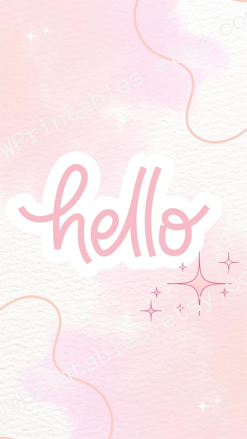 5 Cute Pink Designs Phone Wallpapers - Etsy