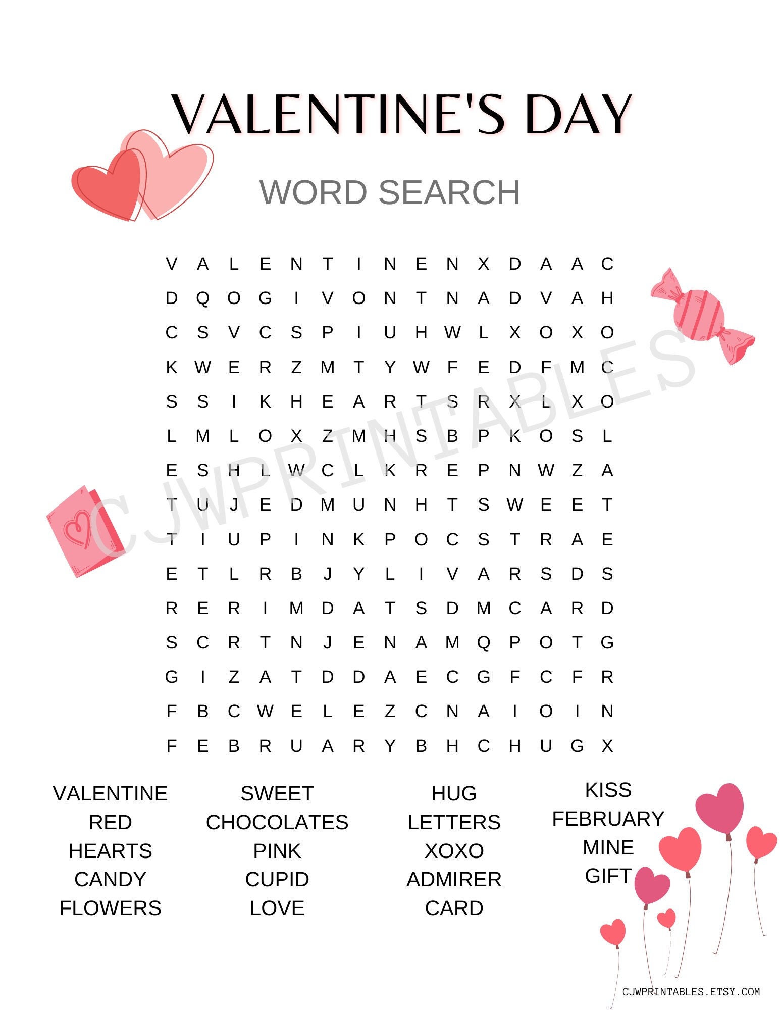 Valentine's Day Activity Sheet Bundle - Etsy