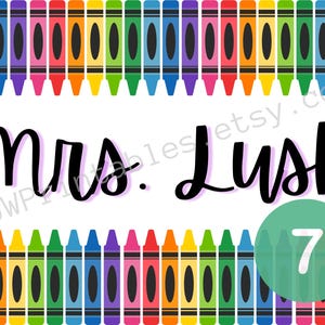 Personalized Crayon/colorful Laminated Name Signs - Etsy