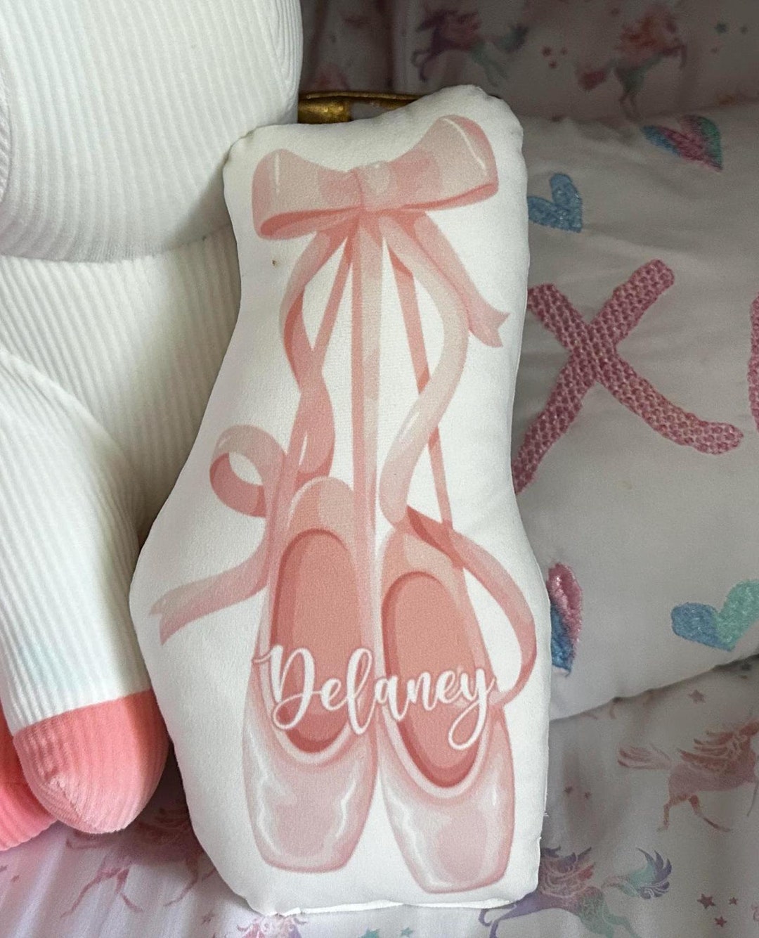 Ballet Shoe Pillow With Name, Personalized Pillow for Dancer, Ballet ...