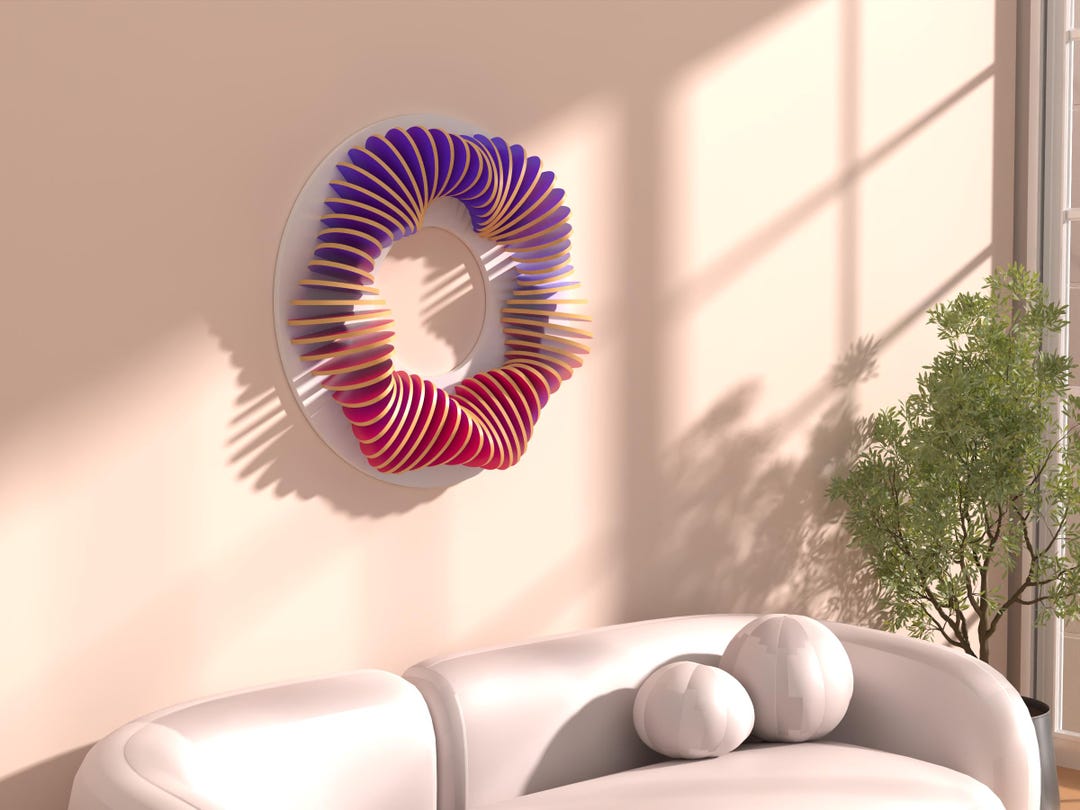Parametric Wavy Mobius - 16 of 16 Serie - Wall Decoration Manufacturing Plans for CNC and Laser ...