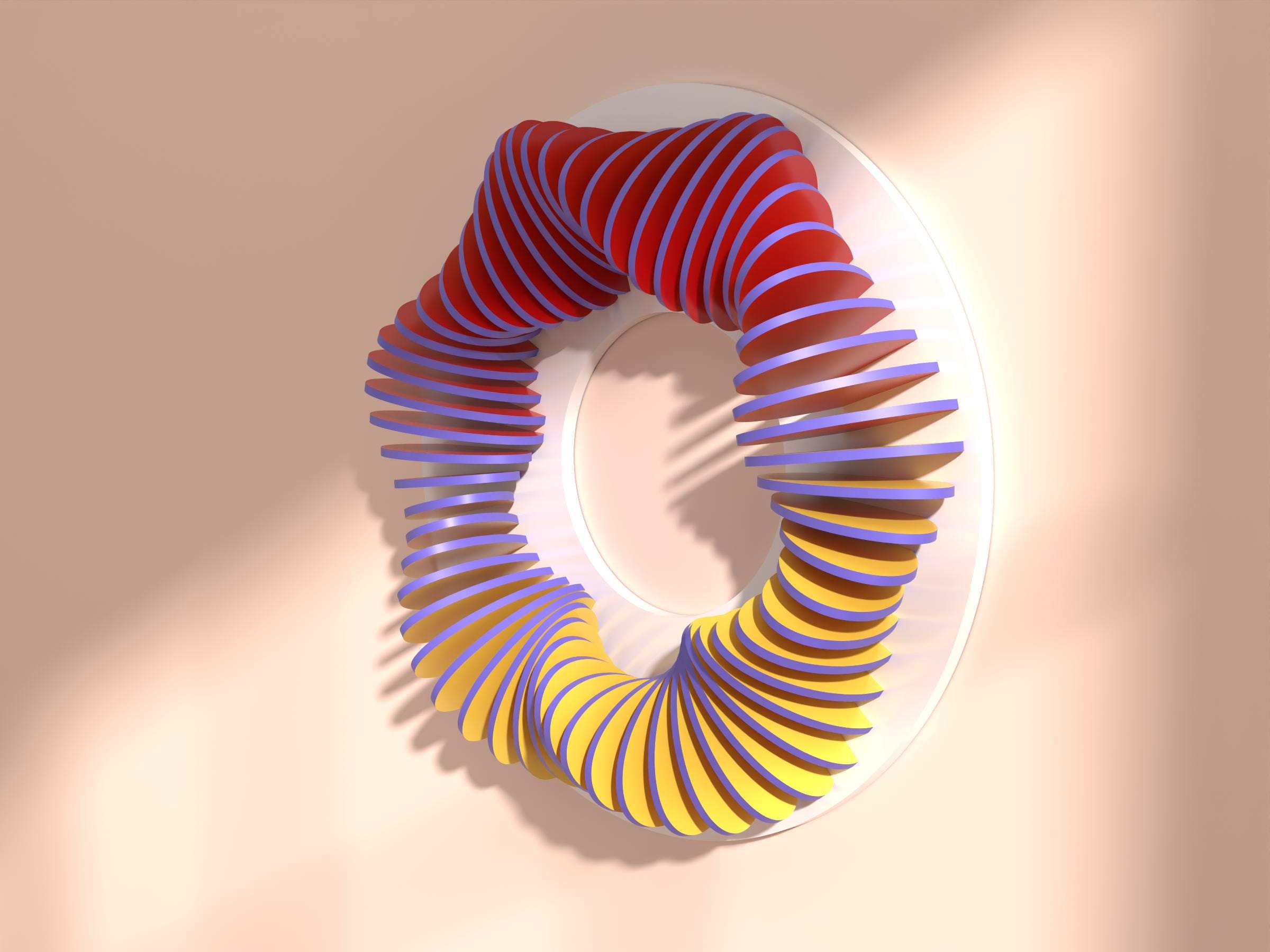 Parametric Wavy Mobius - 16 of 16 Serie - Wall Decoration Manufacturing Plans for CNC and Laser ...