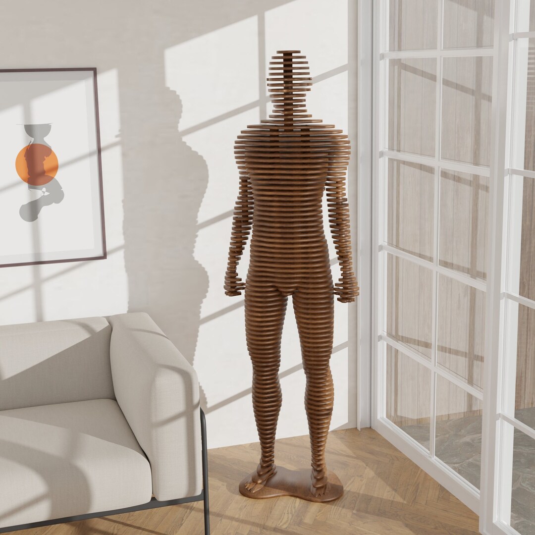 Buy Parametric Sculpture Decoration Wooden Male Mannequin Life-size CNC ...