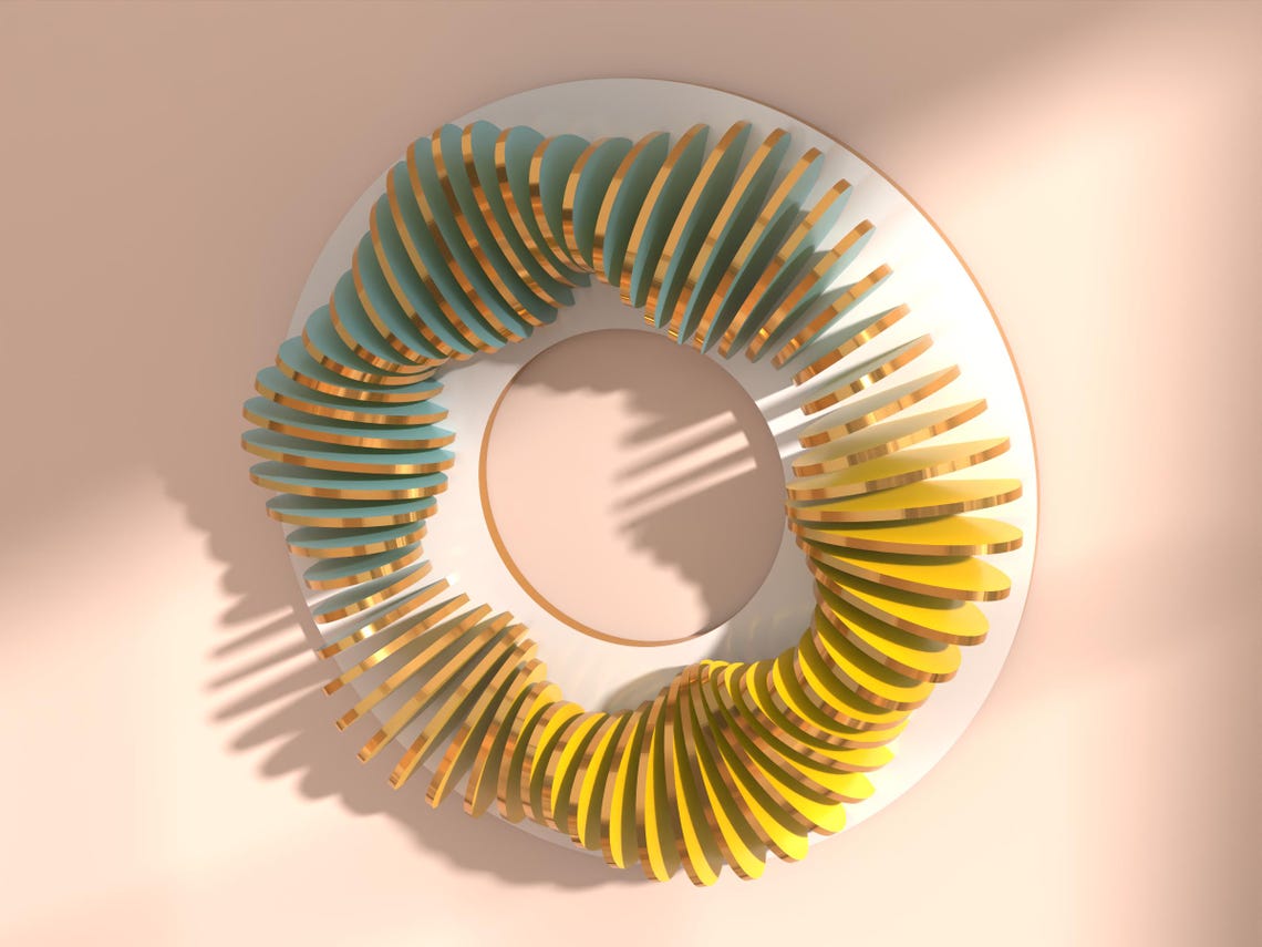 Parametric Wavy Mobius - 16 of 16 Serie - Wall Decoration Manufacturing Plans for CNC and Laser ...
