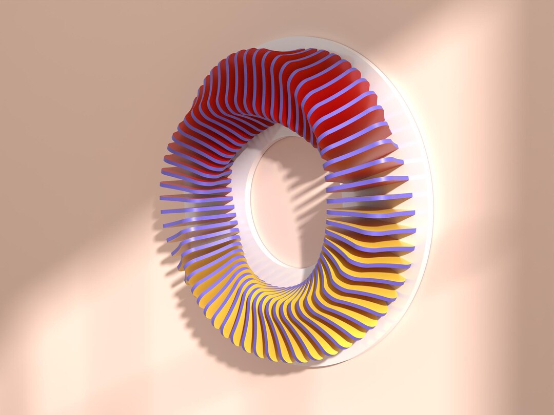 Parametric Wavy Mobius - 1 of 16 Serie - Wall Decoration Manufacturing ...