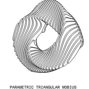 Mobius Parametric Triangular - Minimalist Wall Art Decor - Laser and ...