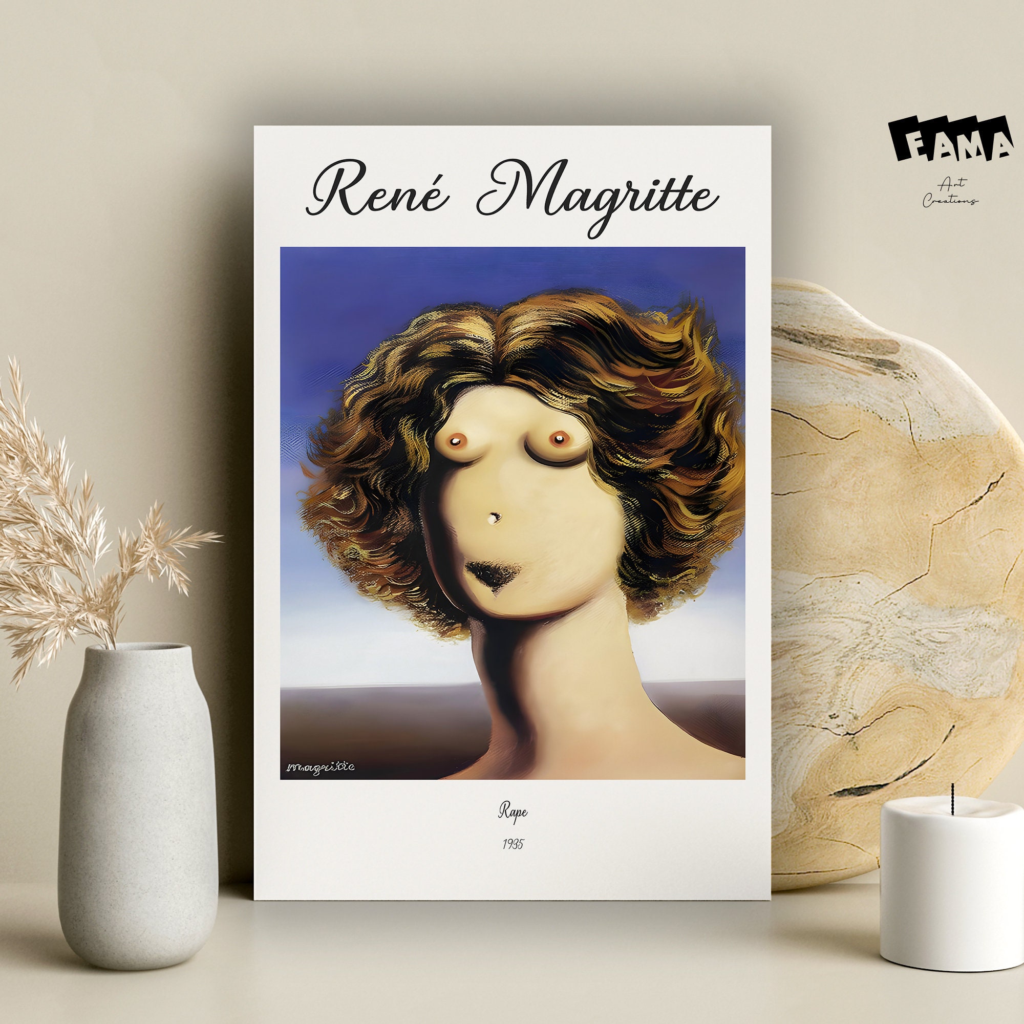 Rene Magritte Rape 1935 Rene Magritte Print Magritte Wall - Etsy