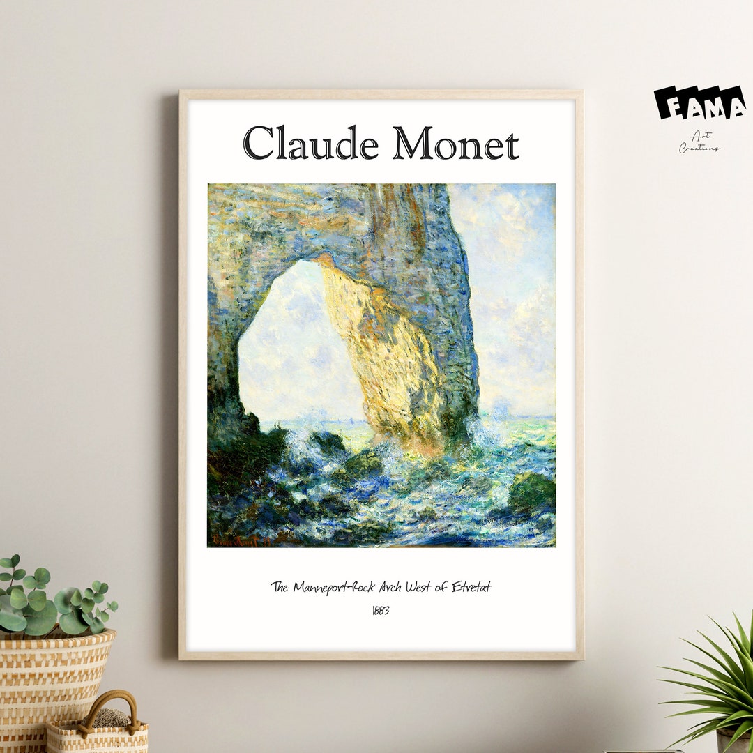 Claude Monet the Manneport-rock Arch West of Etretat 1883 - Etsy
