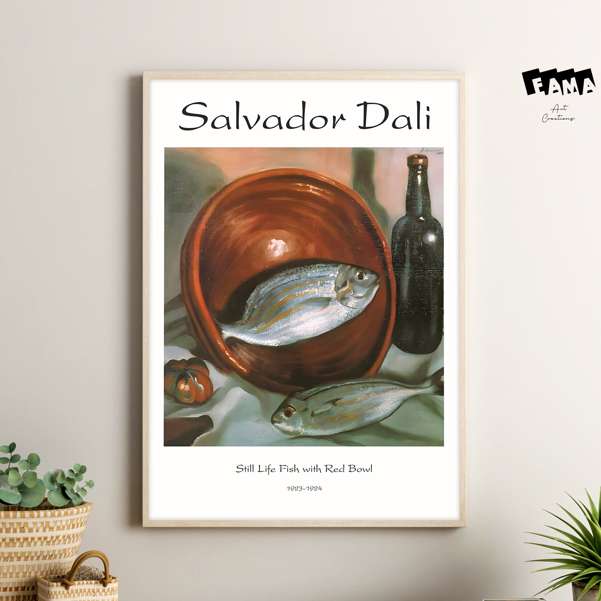 Salvador Dali, Still Life Fish With Red Bowl, 1923-1924, Dali Exhibiton ...