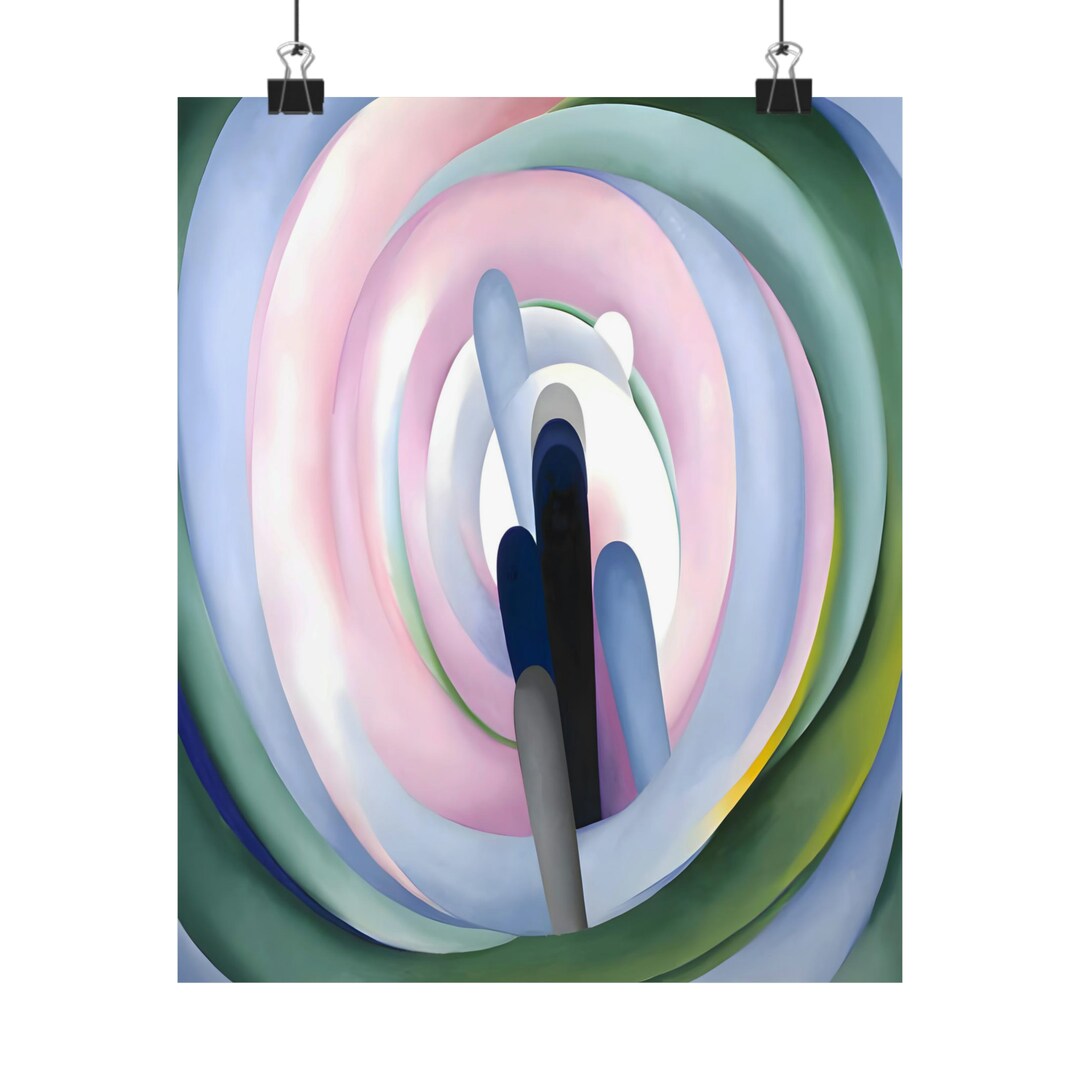 Georgia O'keeffe Grey Blue and Black Pink Circle 1929 - Etsy