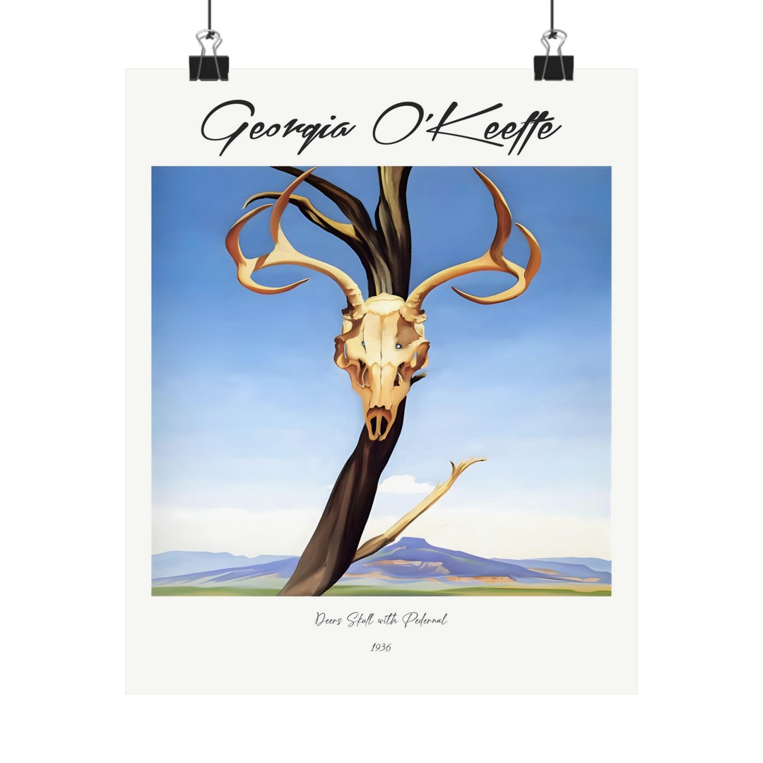 Georgia O Keeffe Deers Skull With Pedernal 1936 Georgia - Etsy