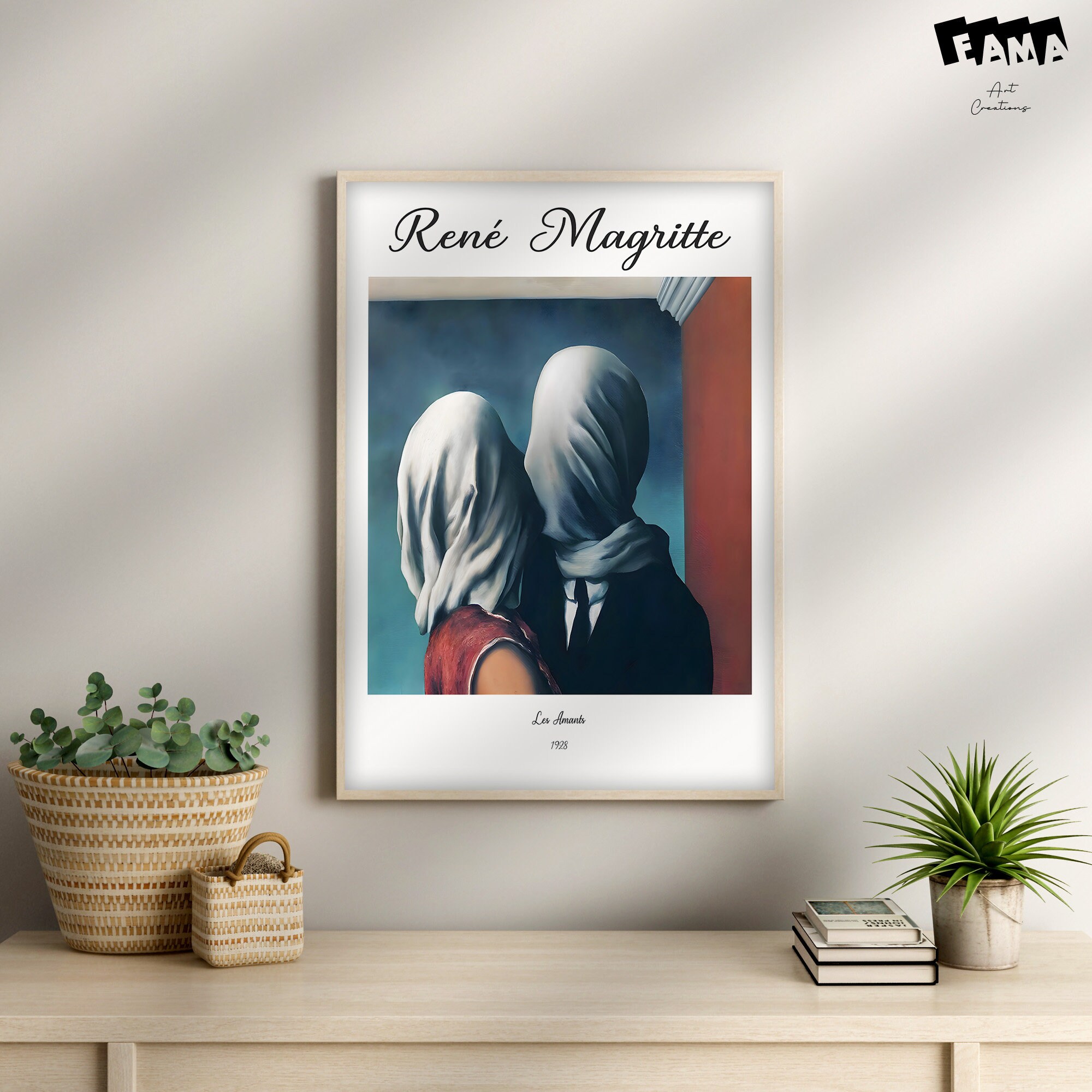 Rene Magritte Les Amants 1928 Magritte Poster Surrealism - Etsy