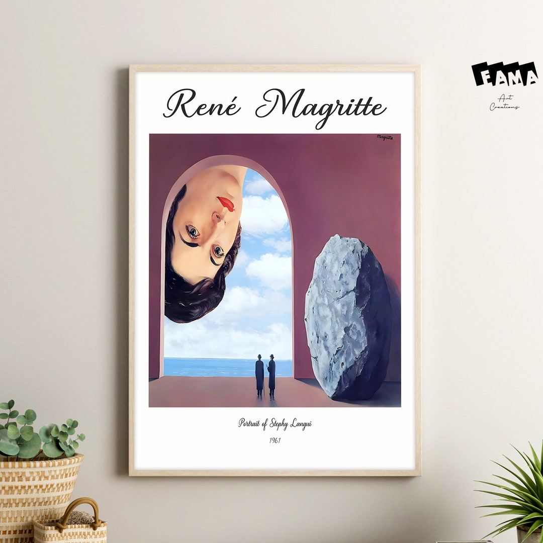 Rene Magritte Portrait of Stephy Langui 1961 Rene Magritte - Etsy