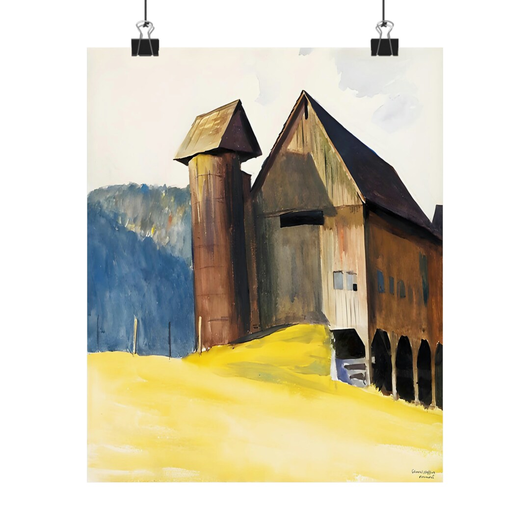 Edward Hopper Barn and Silo-vermont 1929 Hopper Wall - Etsy