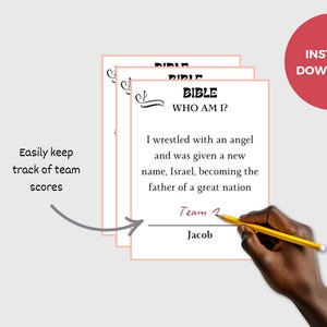 Who Am I? Bible Game – Printable Christian Trivia, Bible Characters ...