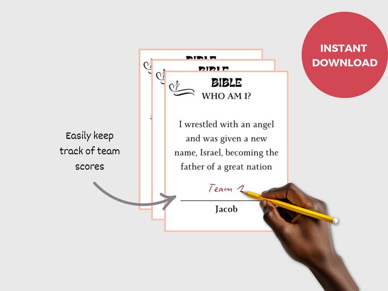 Who Am I? Bible Game – Printable Christian Trivia, Bible Characters ...