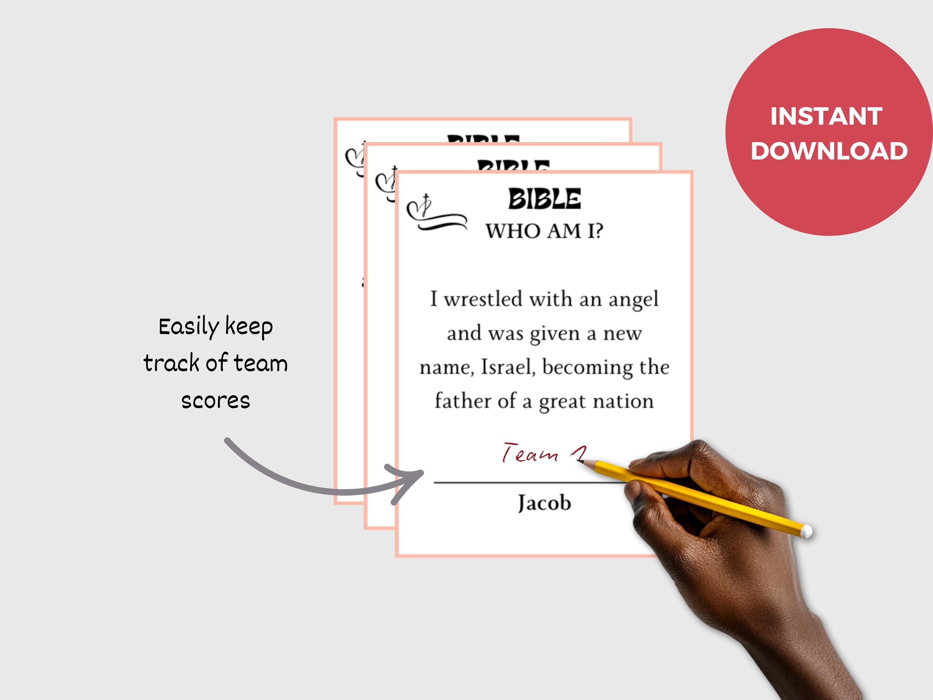 Who Am I? Bible Game – Printable Christian Trivia, Bible Characters ...